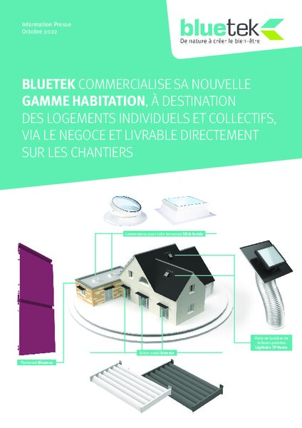 Bluetek commercialise sa nouvelle gamme habitation | BATI-Today