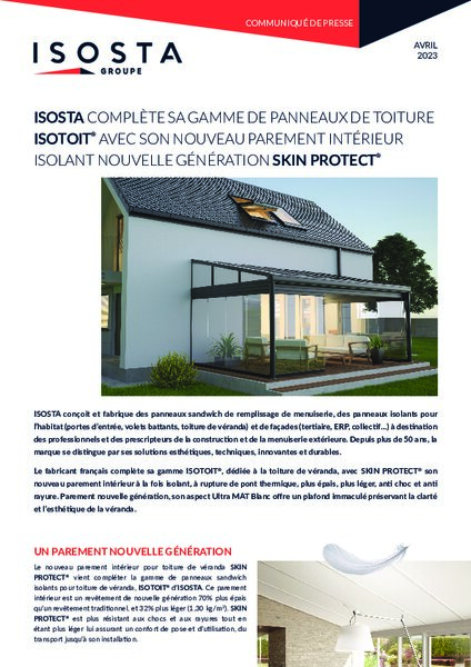 ISOSTA présente sa nouvelle génération de panneaux de toiture | BATI-Today