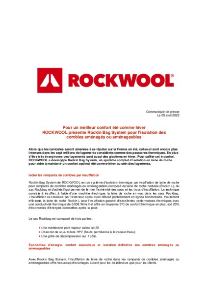 ROCKWOOL présente son système pour une isolation des combles aménagés ...