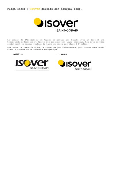 Isover dévoile son nouveau logo | BATI-Today