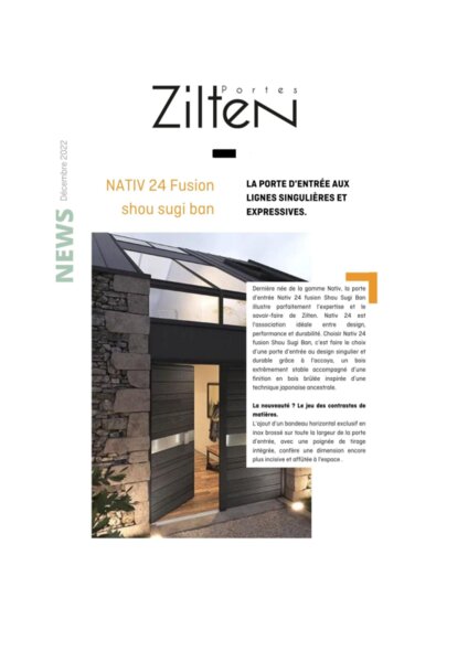 Zilten présente une porte d'entrée aux lignes singulières et ...