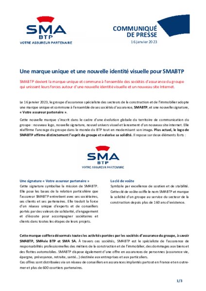 SMABTP : marque unique et nouvelle identité visuelle | BATI-Today